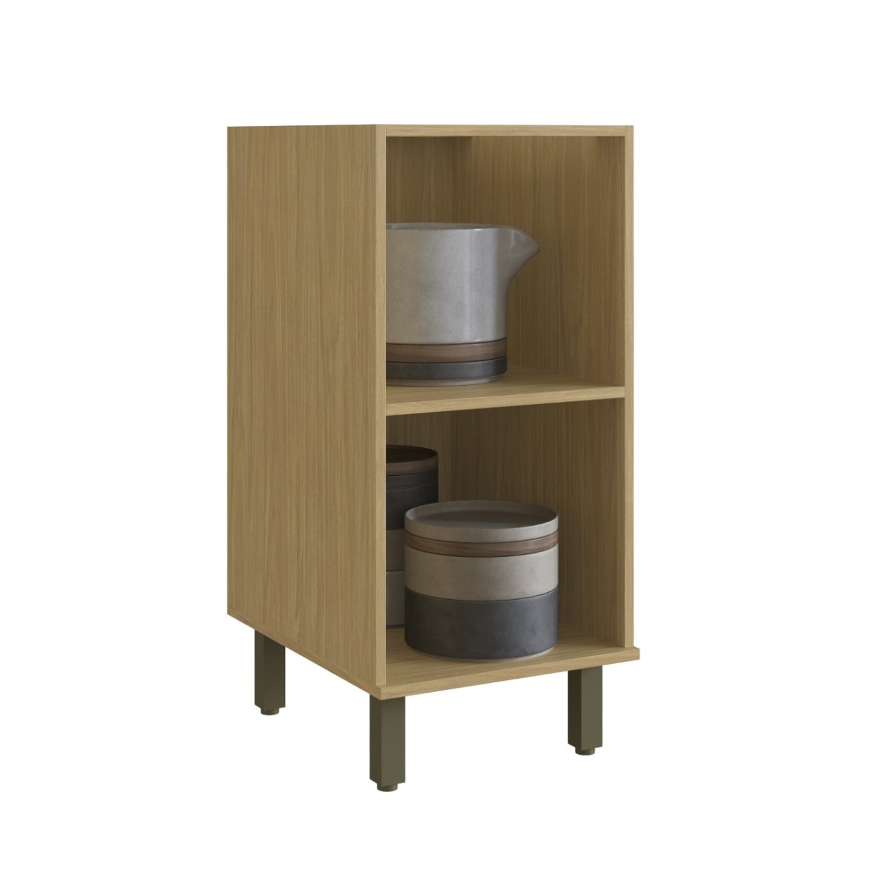 Balcão 40Cm Sem Tampo Mdf Nova Dubai Louro Freijo Champan - Eletrolar