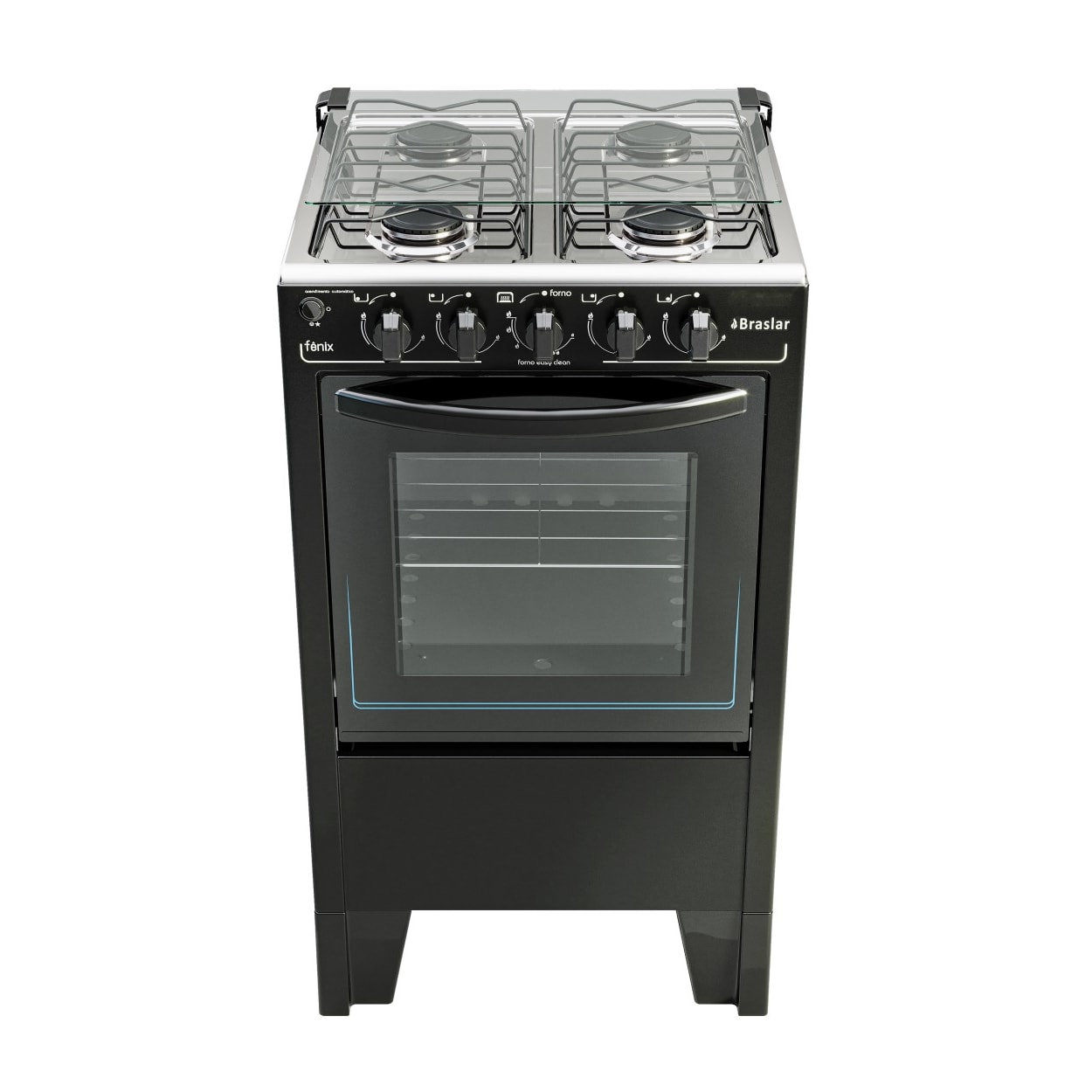 Fogão 4 Bocas Fênix Plus Mesa In Braslar Preto - Eletrolar