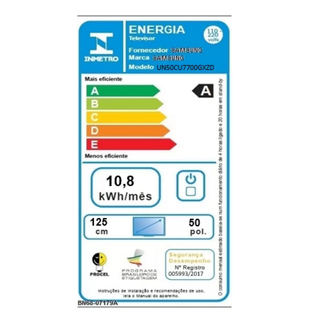 Televisor Smart 50P Uhd Samsung 4K Preto - Eletrolar