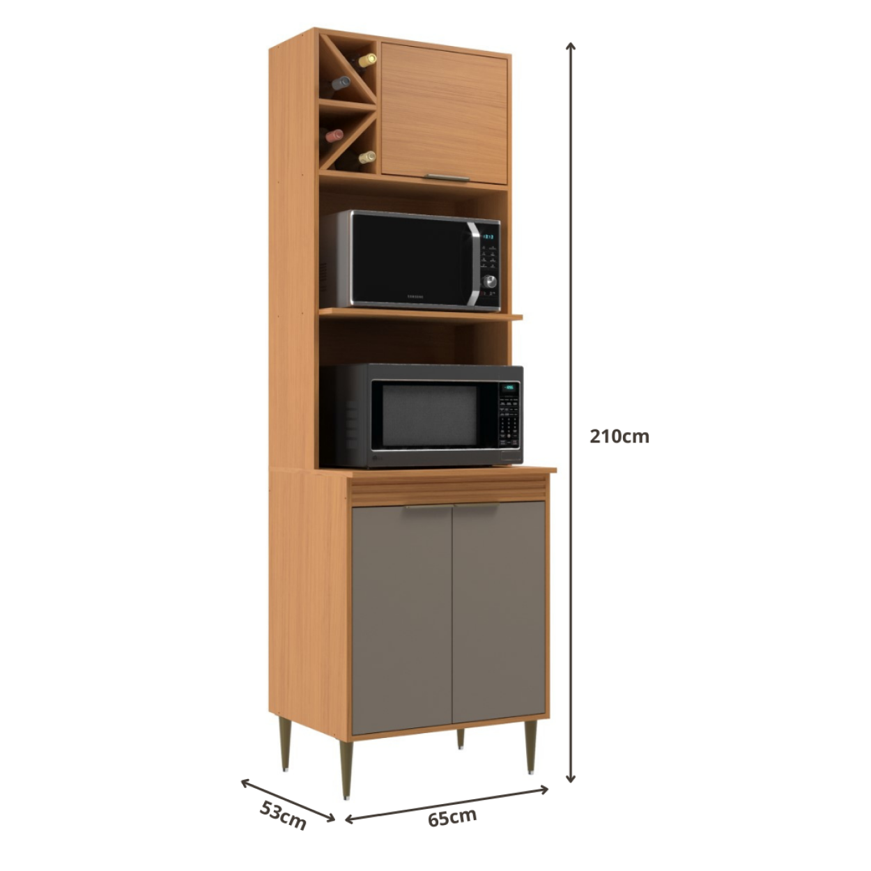 Torre Quente Forno E Micro 65Cm Francini Angelin Damasco - Eletrolar